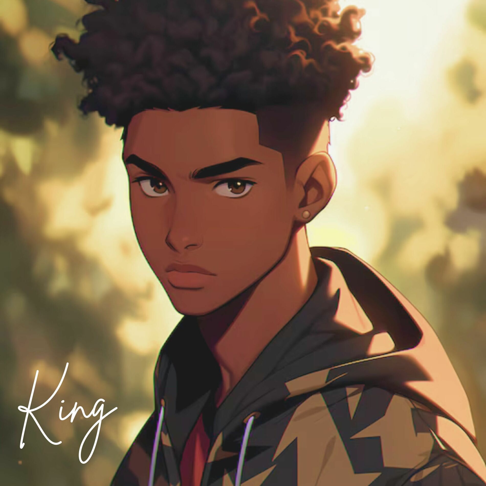 how to draw anime male curly hair